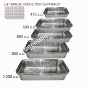 Envase aluminio rectangular 100 uds – Tienequip